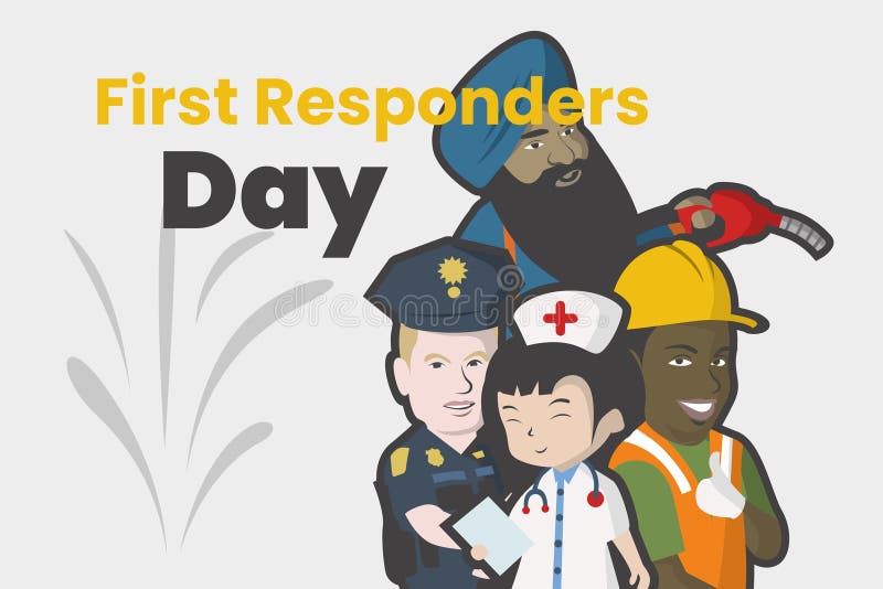 First Responders Poster Illustration Stock Vector - Illustration of ...