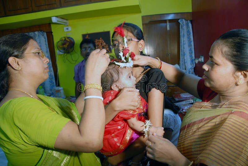 First Rice-eating Ceremony in India Editorial Stock Photo - Image of ...
