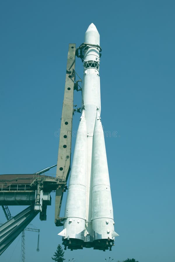 First rocket of the world stock photo. Image of baikonur - 14086672