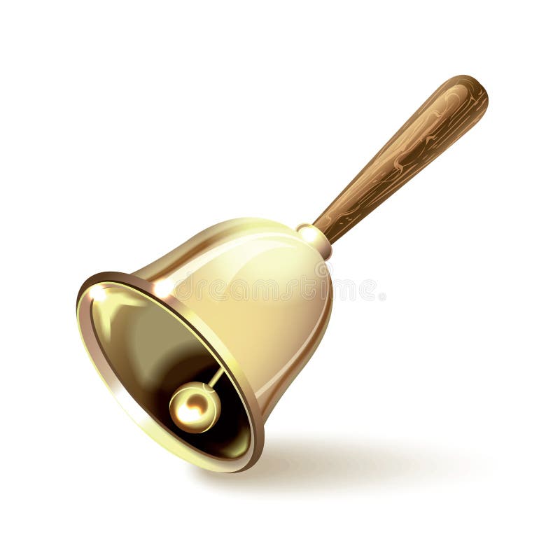 Call Bell on a Wooden Desk Illustration. Editable Clip Art. Stock ...