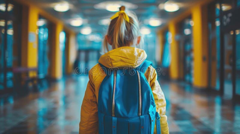 FIRST SCHOOL DAY.Scool and Education. Stock Illustration - Illustration ...