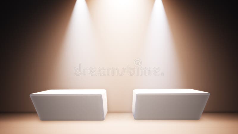 First and Second Place. Honoring Platform Stock Illustration ...