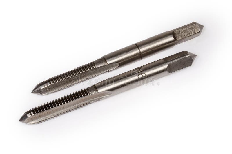 First and Second Taps with Metric Thread Size Designation Stock Photo ...