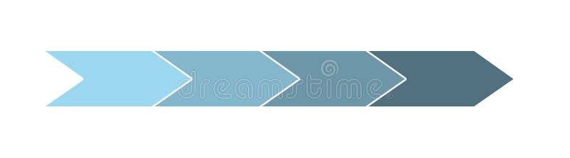 First, Second, Third and Fourth Step Arrow Blue Stock Illustration ...
