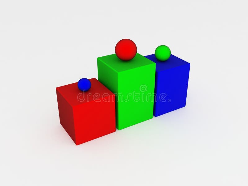 First,second and Third Place Stock Illustration - Illustration of idea ...