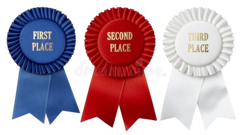 First, Second, Third Place Ribbons Stock Image - Image of concept ...