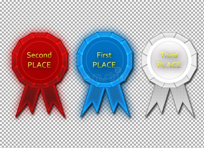 Blue Ribbon for First Place Stock Illustration - Illustration of ...