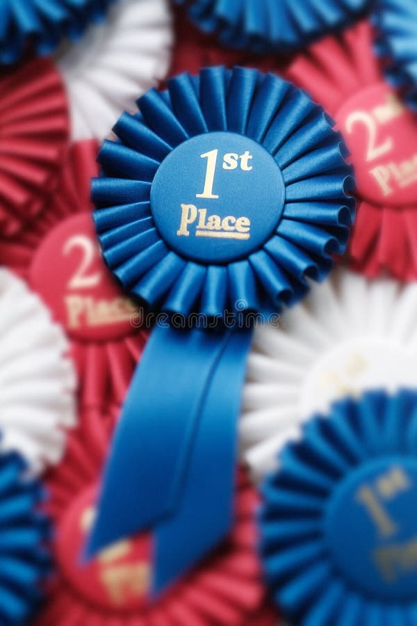 First, Second and Third Place Ribbons, Selective Focus Stock Photo ...