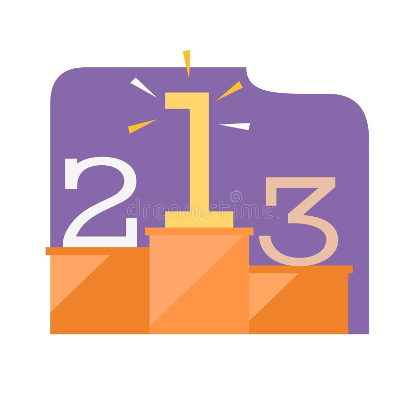 First, Second and Third Places Icon. Flat Design Style Isolated on ...