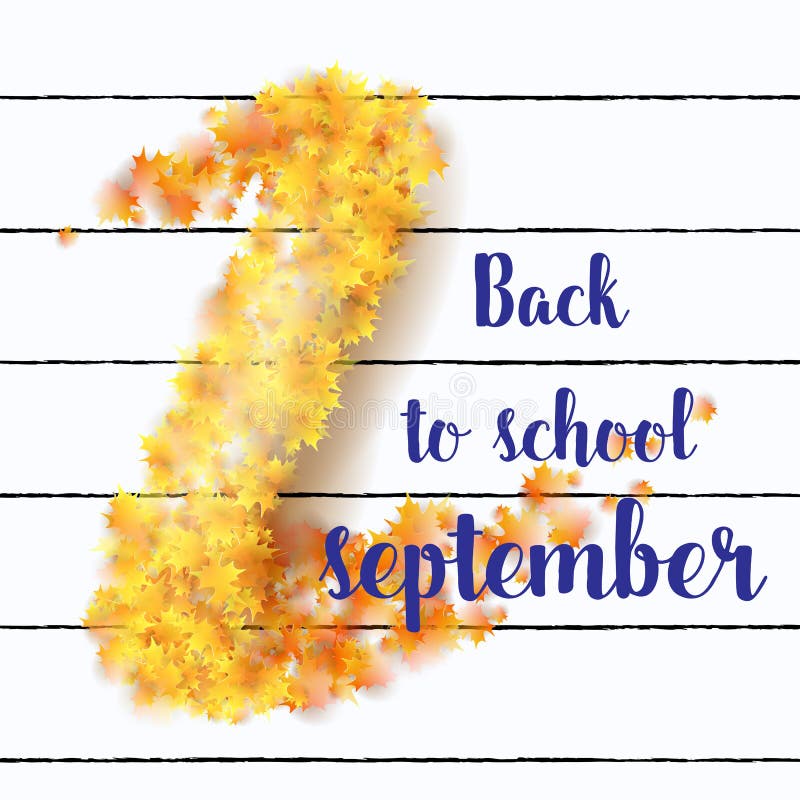 First September Welcome Back To School, Stationery Stock Vector ...