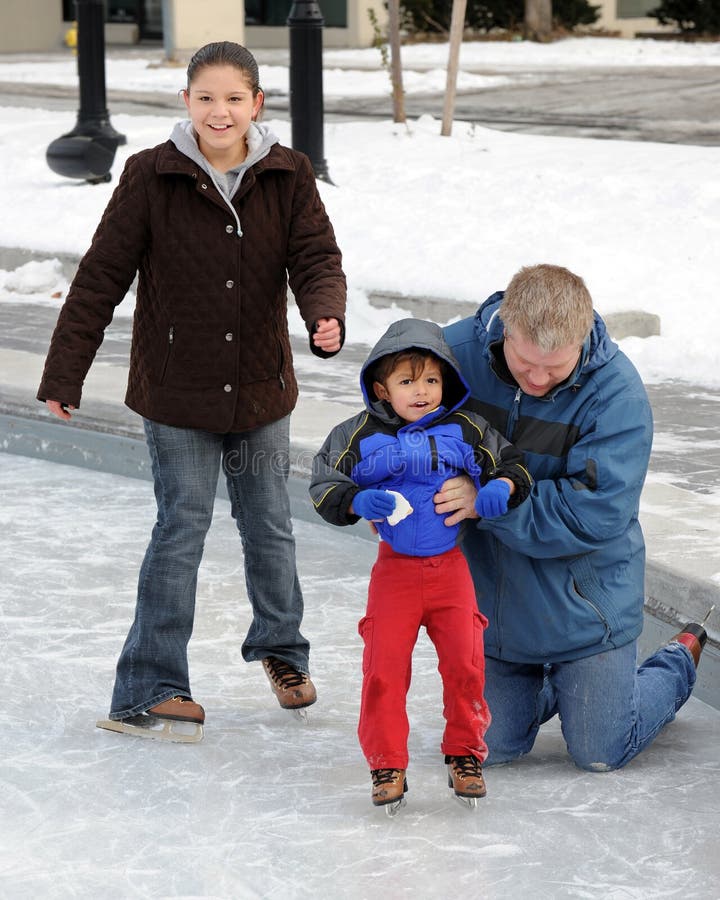 First Skates stock photo. Image of people, frozen, small - 12255578