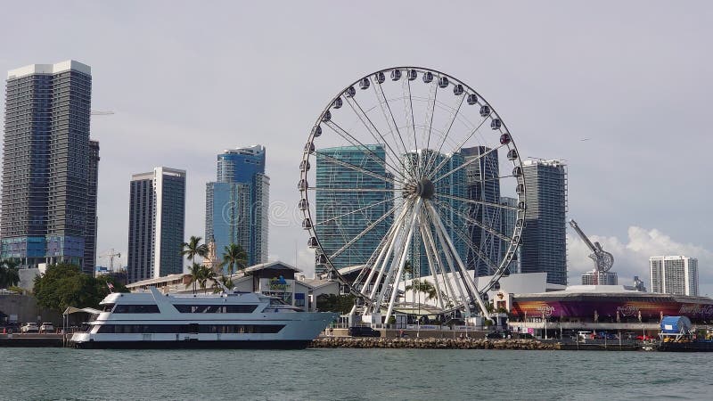 The First Skyline Wheel at Downtown Miami! Editorial Photography ...