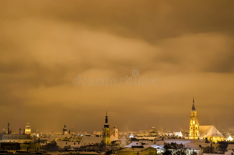 First Snow in 2016, Cluj-Napoca Editorial Image - Image of historic ...