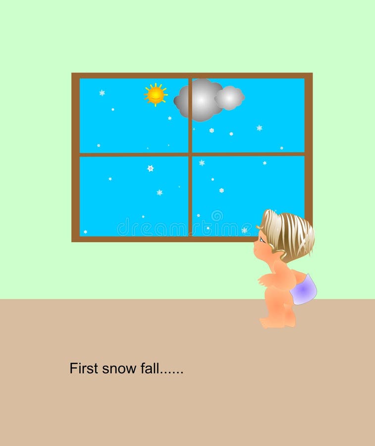 First snow stock vector. Illustration of stars, crust - 3229811