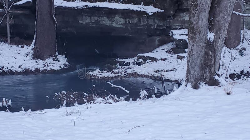 First Snow Fall in the Country Stock Photo - Image of reflection ...