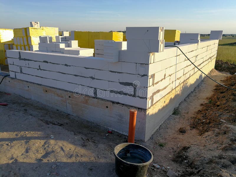 First Stages of Building a House. Half Build First Floor Stock Photo ... First Stages of Building a House. Half Build First Floor Stock Photo ...