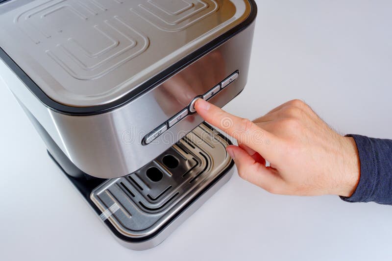 First Start of Brand New Home Espresso Machine Stock Photo - Image of ...