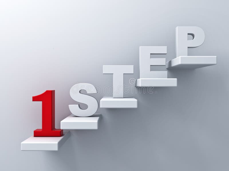 First step stock illustration. Illustration of cartoon - 24069901