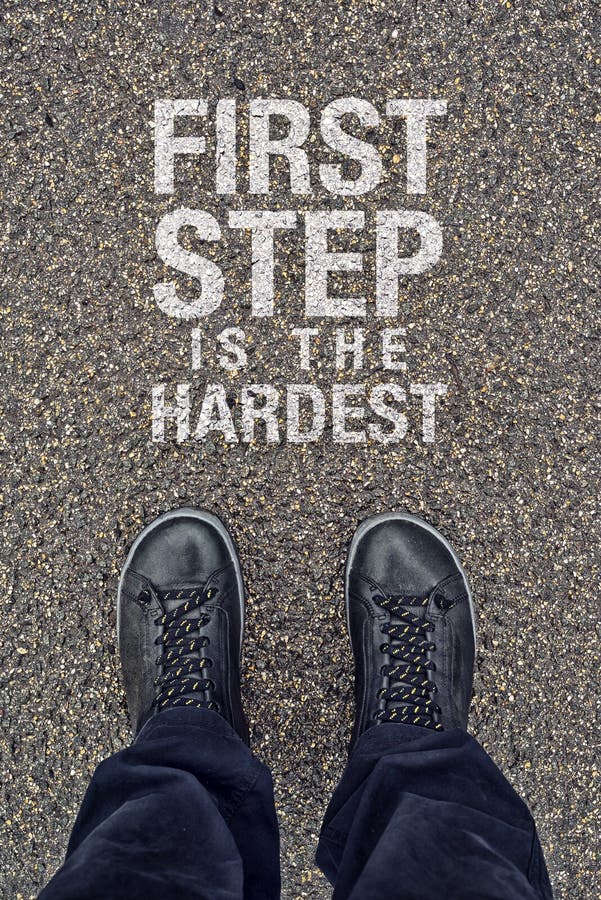First Step is the Hardest stock photo. Image of encouragement - 48577778