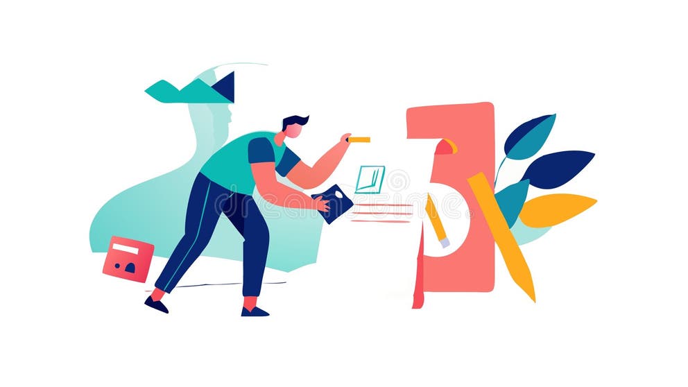 First Step in Project, Initiative and Beginning Concepts, Vector Design ...