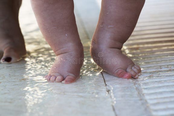 First steps stock photo. Image of foot, walking, barefoot - 10605532