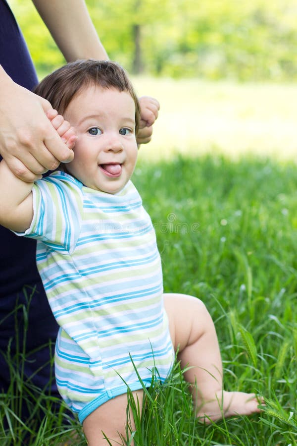 First steps stock image. Image of childhood, child, cute - 20046363