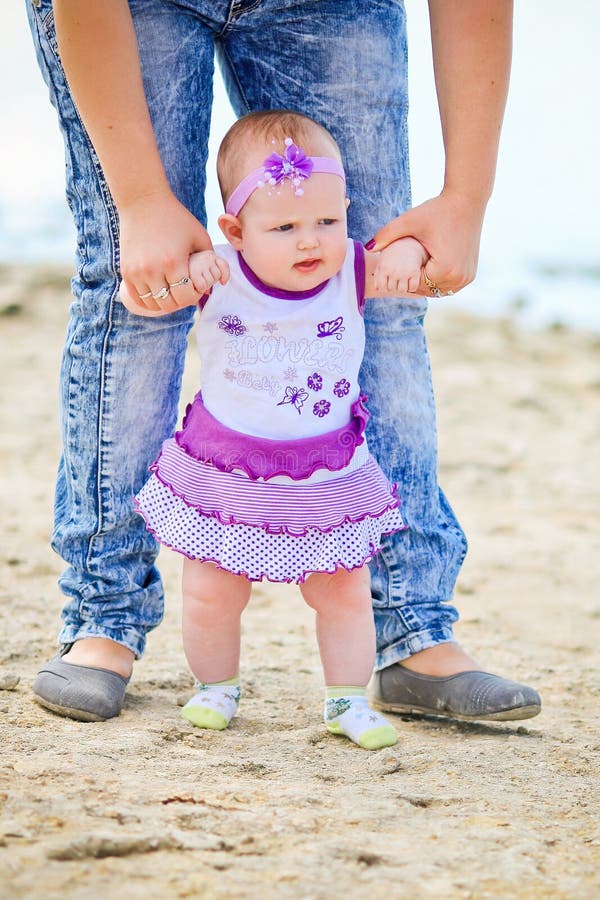 First steps stock photo. Image of family, emotional, daughter - 26866220