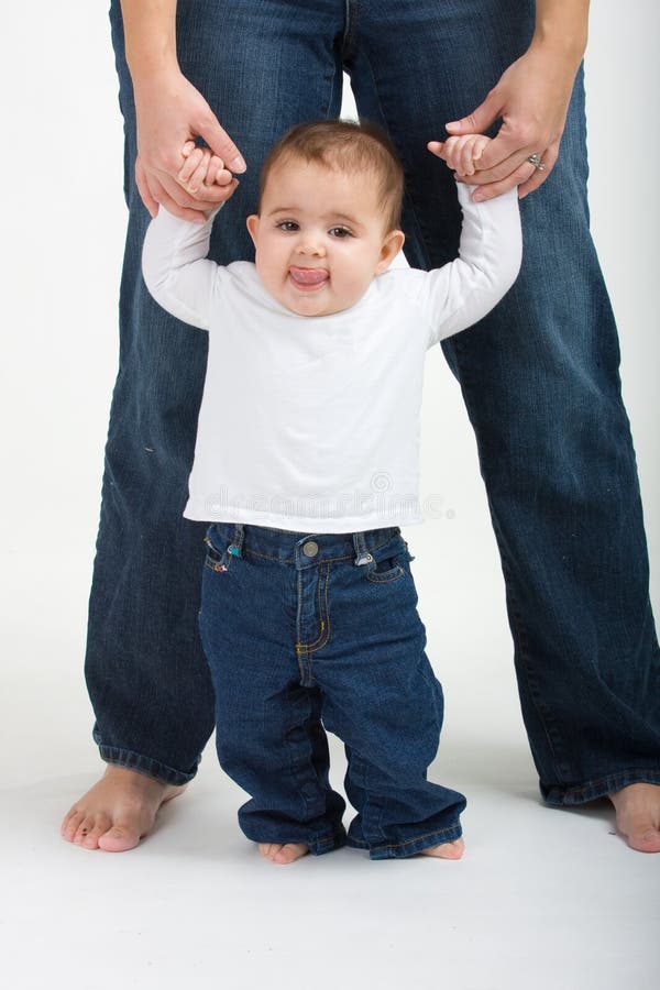 First Steps stock photo. Image of hold, hands, baby, small - 4975476