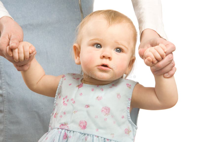 The first steps stock image. Image of family, offspring - 5226819