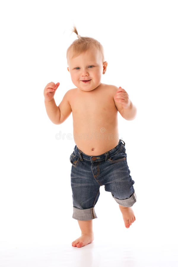 First steps of a baby girl stock image. Image of human - 25459835