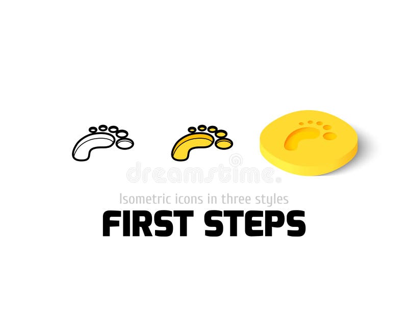 First Steps Icon in Different Style Stock Vector - Illustration of ...