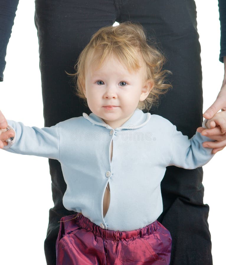 First steps in life stock photo. Image of portrait, small - 8568738