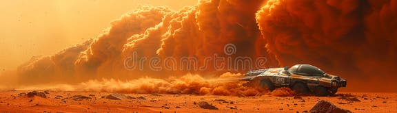 The First Steps of a Robot on Mars Stock Photo - Image of exploration ...