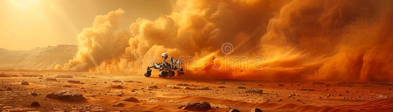 The First Steps of a Robot on Mars Stock Photo - Image of dust, geology ...