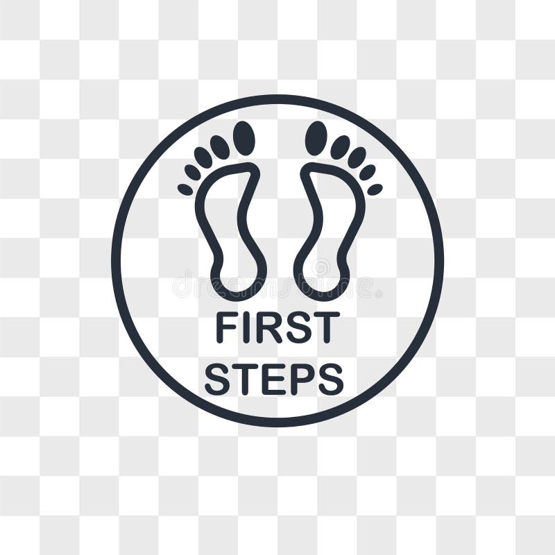 First Steps Vector Icon Isolated on Transparent Background, First Steps ...