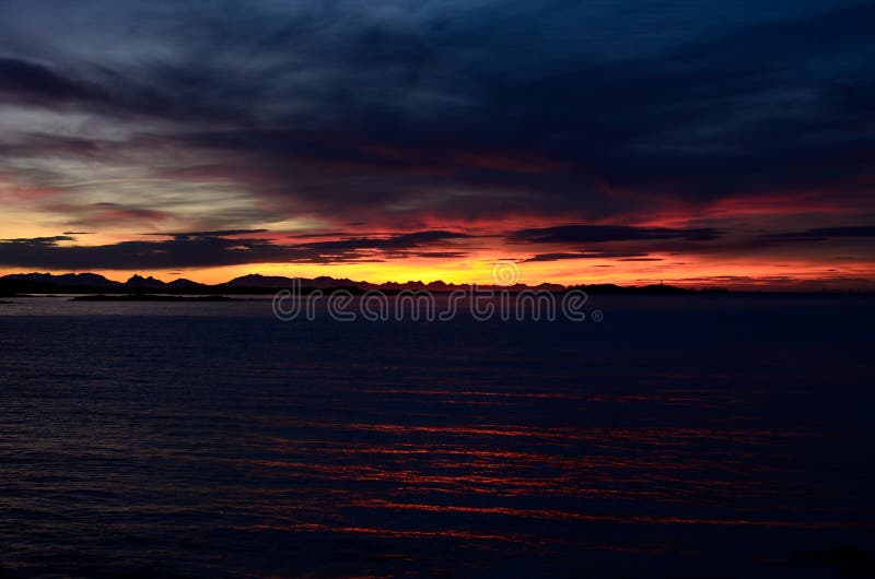 First Sunrise stock image. Image of lofoten, mountains - 38393817