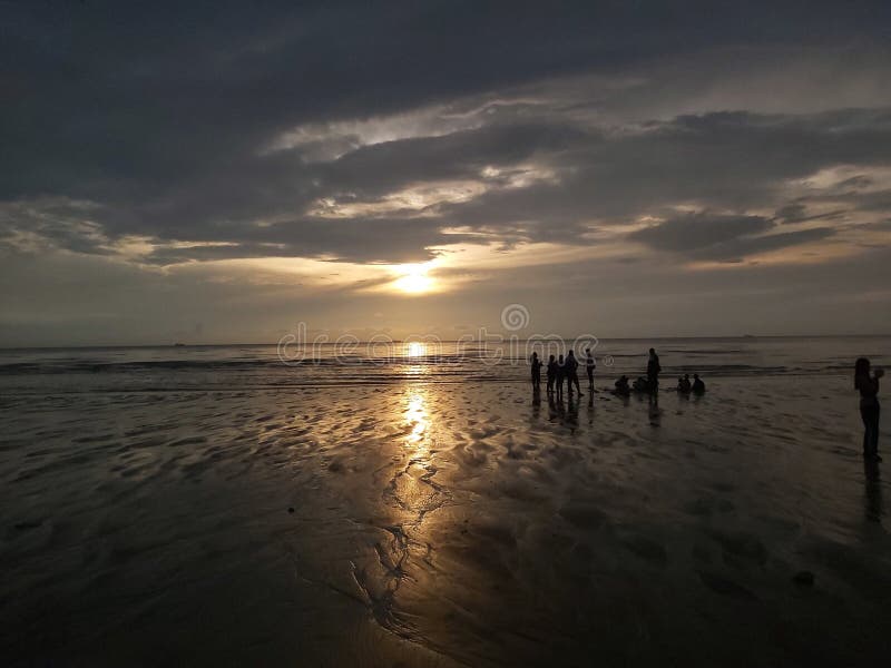 First Sunset in 2024 in the Morib Beach Stock Photo - Image of sunset ...