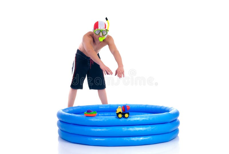 First swimming lesson stock image. Image of healthy, lifestyle - 9712055