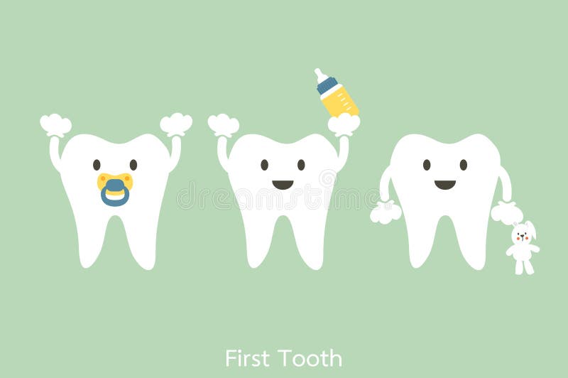 First teeth stock vector. Illustration of teething, cartoon - 90744257