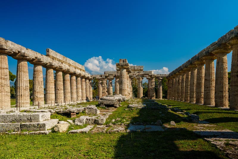 First temple of Hera stock image. Image of ruin, empire - 269451003