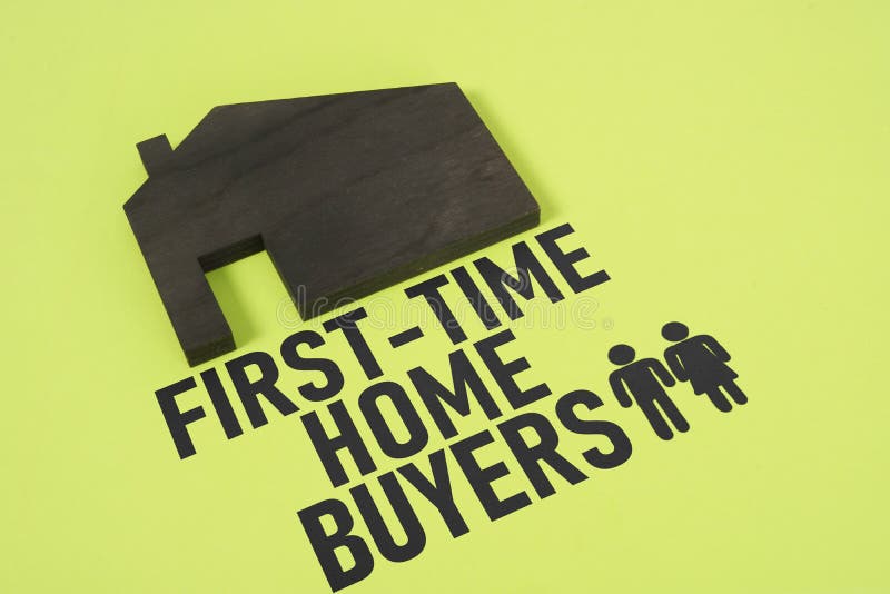 First-time Home Buyers are Shown Using the Text Stock Image - Image of ...