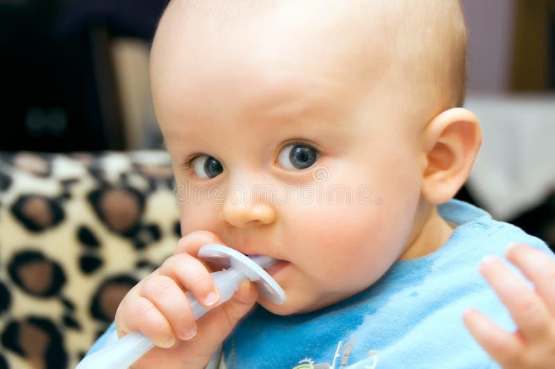 First tooth brush stock image. Image of brushing, expressions - 9009435