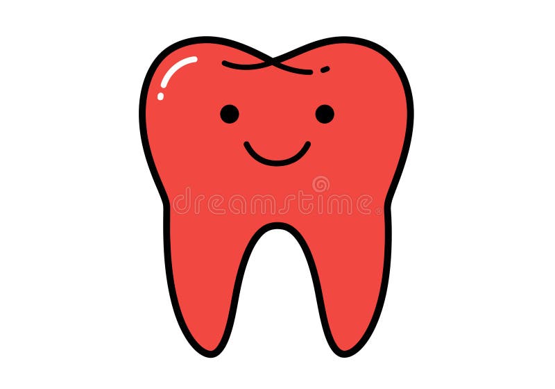 Tooth outline clip art stock vector. Illustration of root - 364073785
