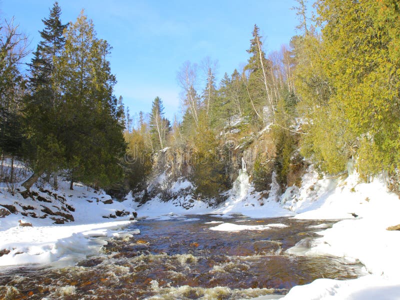 Flowers, snow and river stock image. Image of nature, landscape - 2502711