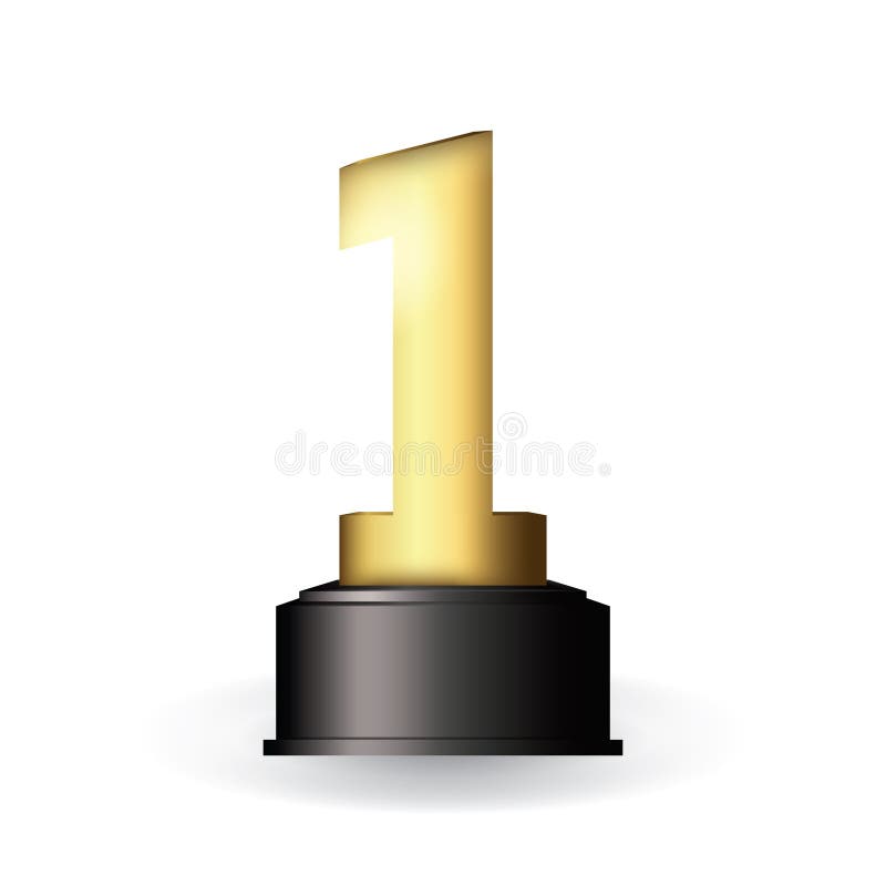 First Trophy. Vector Illustration Decorative Background Design Stock ...