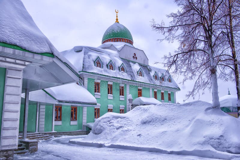 First Ufa Cathedral Mosque. Stock Photo - Image of white, sacral: 85550848