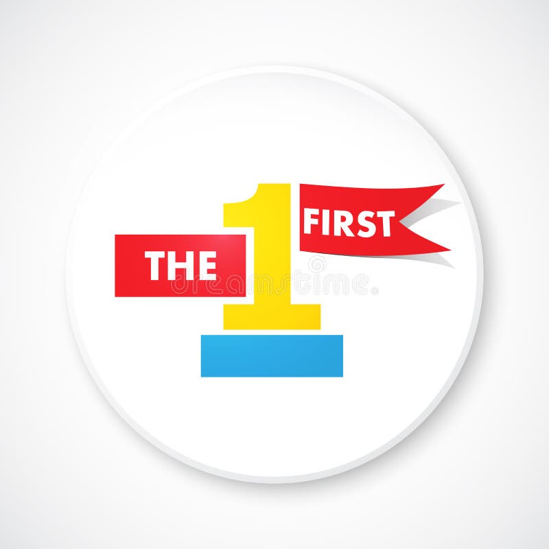 The First stock vector. Illustration of label, identity - 93169605