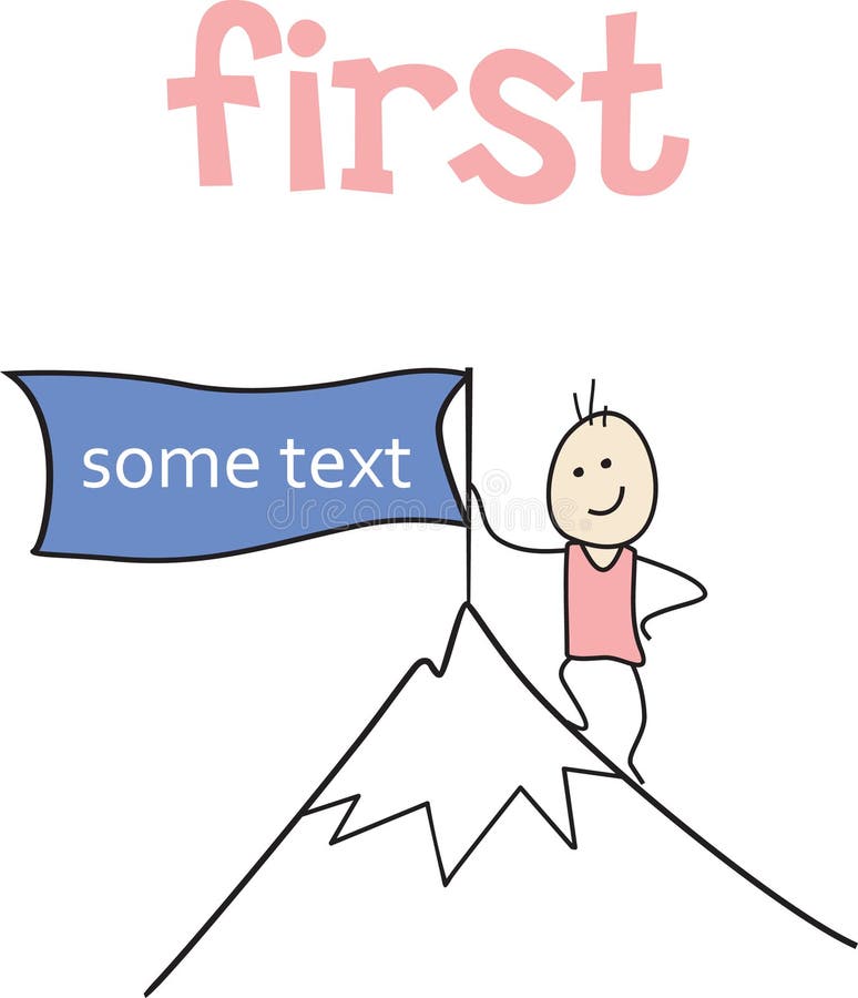 First. Vector Drawings Winner, Success, First. Stock Vector ...