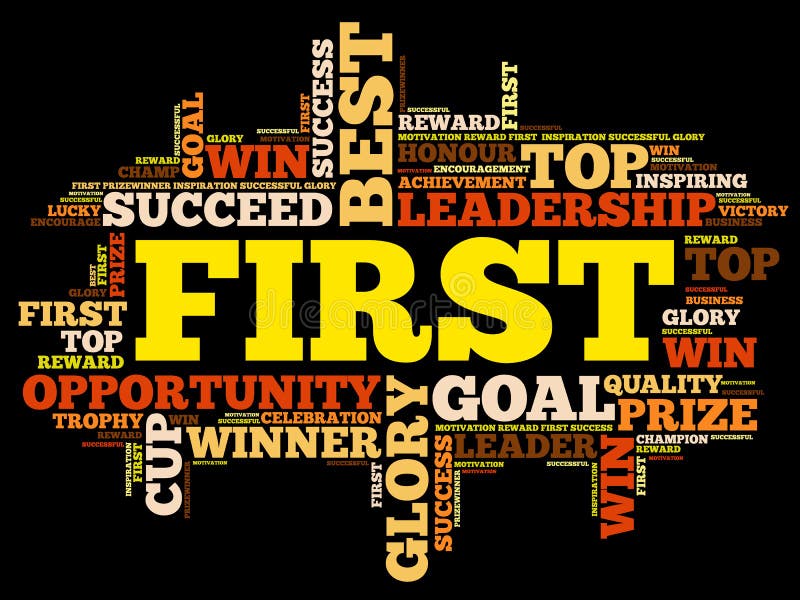 First word cloud stock illustration. Illustration of business - 201070711