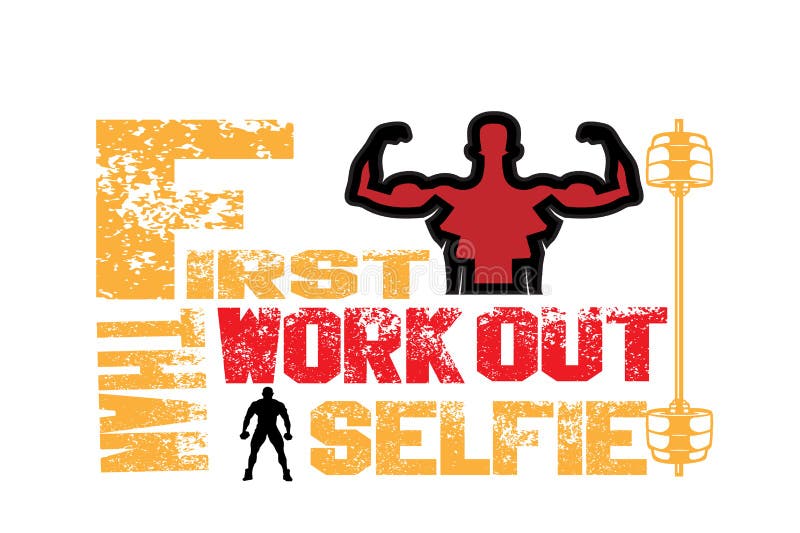 First Work Our that Selfie, a Vector Illustration Sign Indicates Safety ...